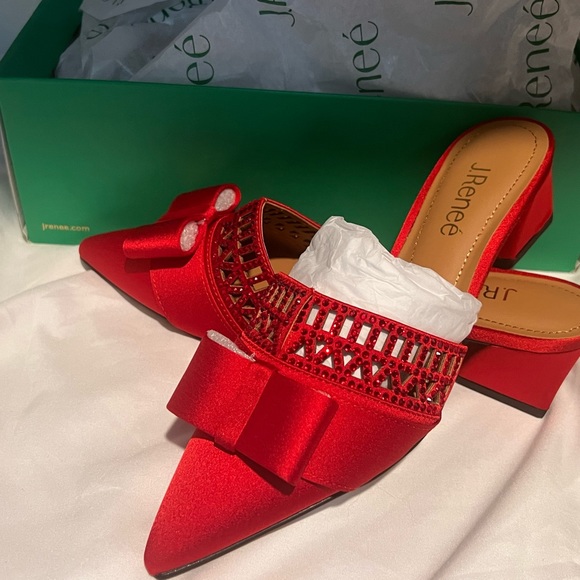 J.Renee | Shoes | Randa Bow Mule Red | Poshmark